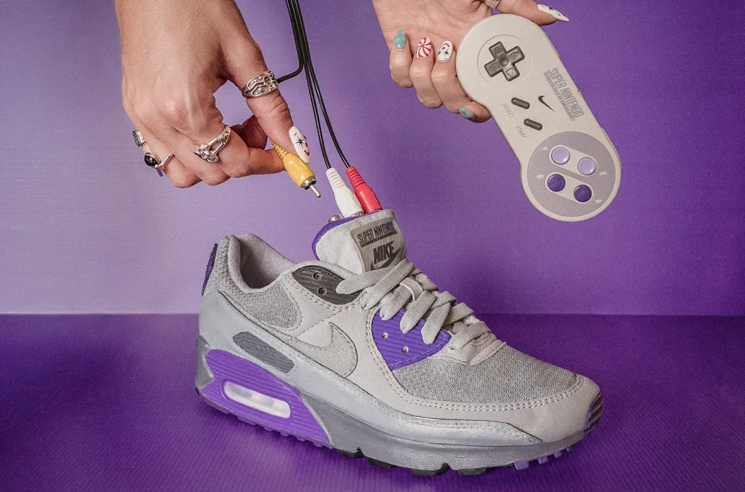 Custom Nike Sneakers Built With Working Retro Console Mark 35th ...